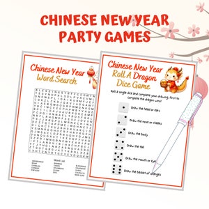 13 Chinese New Year Games Bundle New Year Printable Games CNY Games ...