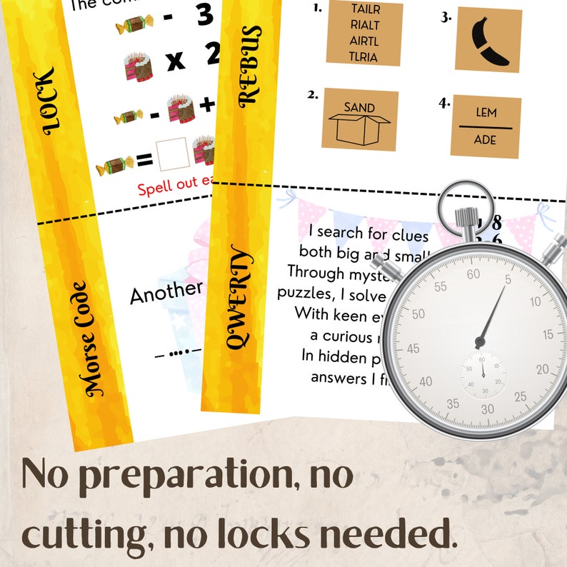 Escape Room for Kids | Printable Escape Room Kit | the Birthday Escape ...