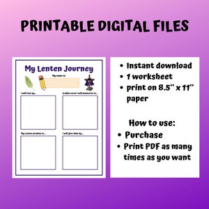 Lent for Kids | Ash Wednesday | My Lenten Journey | Lenten Activities ...