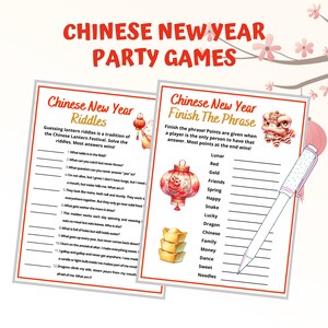 13 Chinese New Year Games Bundle | New Year Printable Games | CNY Games ...