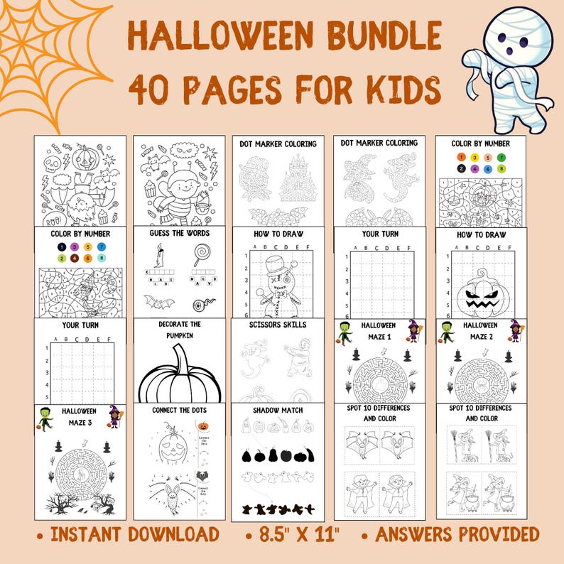 40 Halloween Printables, Halloween Preschool Kindergarten, Halloween ...