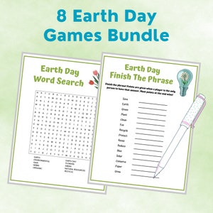 8 Earth Day Games Bundle | Earth Day Party Games for Adults & Kids ...