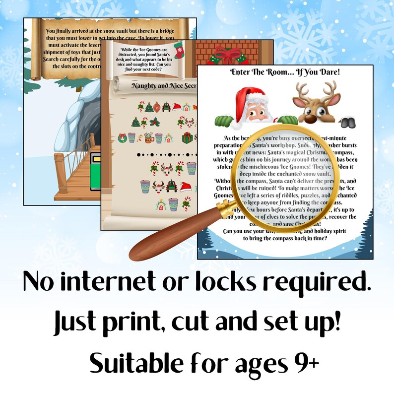 Christmas Escape Room for Kids, Printable Escape Room Kit, Christmas ...