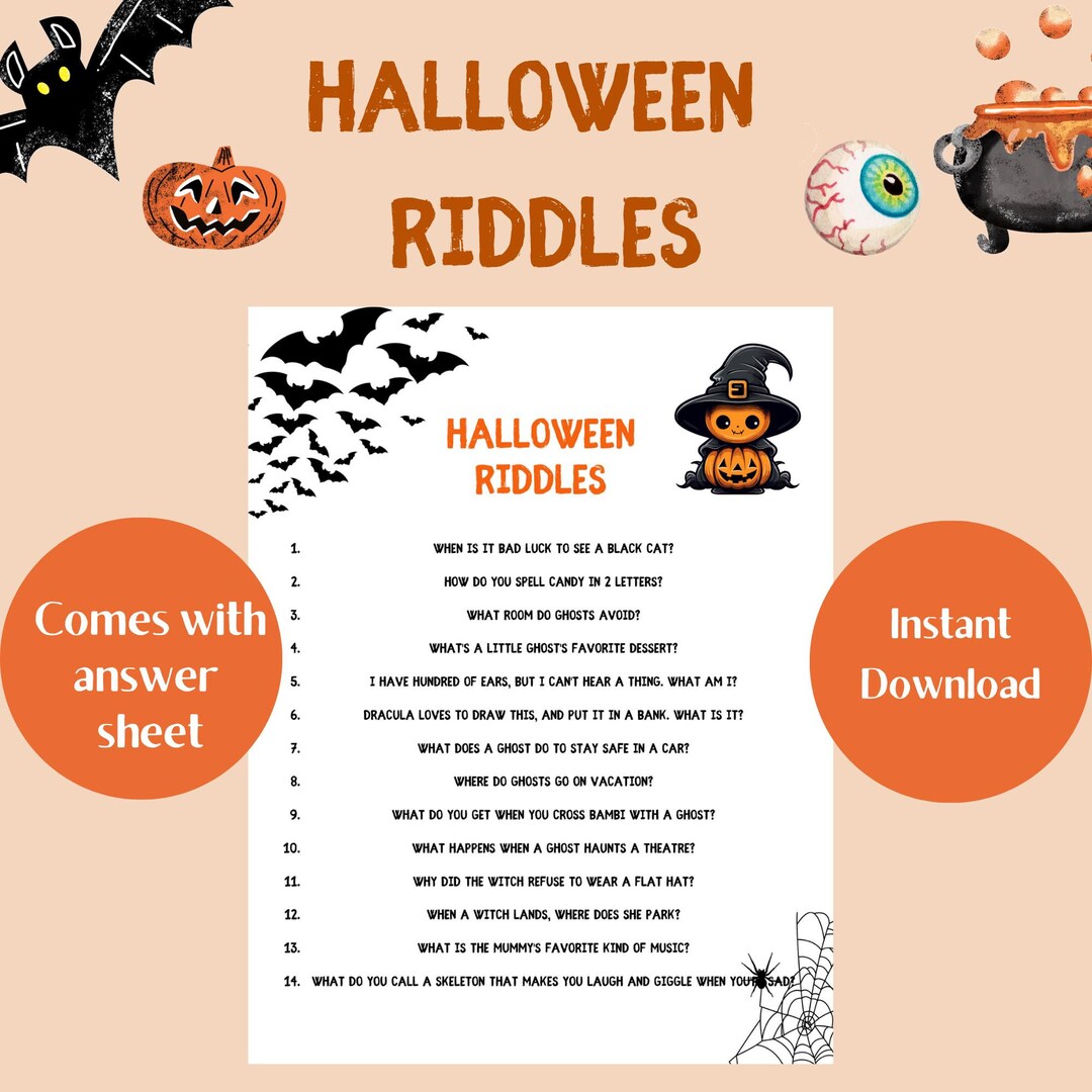 Halloween Riddle, Halloween Party Games, Halloween Games Kids Adults ...