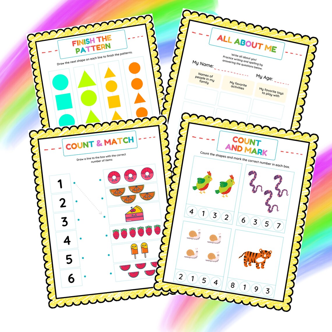 34 Kids Activities Printable Summer Activity Bundle Summer Worksheets ...