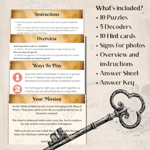 Escape Room for Kids | Printable Escape Room | Pirate Treasure Hunt ...