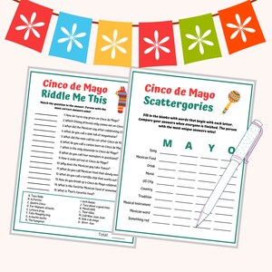 8 Cinco De Mayo Games Bundle | Mexican Party Games | Fiesta Fun ...