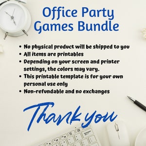 Office Party Games Bundle | Work Party Games for Team Building | Staff ...