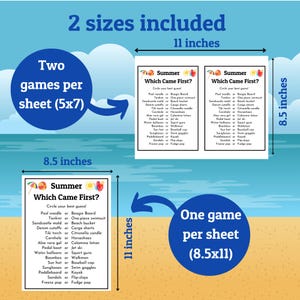 Summer Trivia Game | Summer Break Which Came First Quiz | Summertime ...