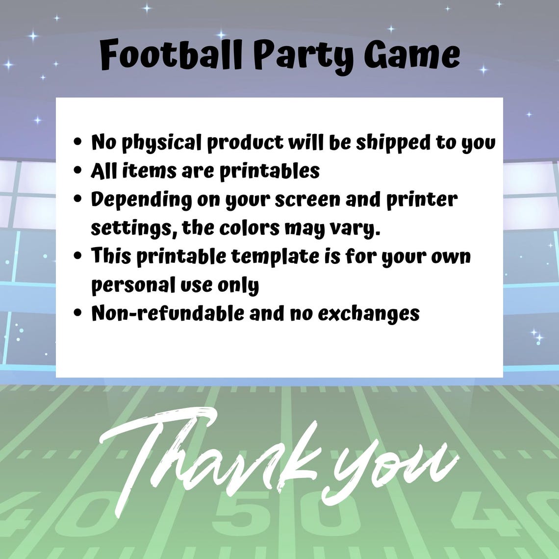 Football Fact or Fiction | Bowl Party Games | Football Party Games ...