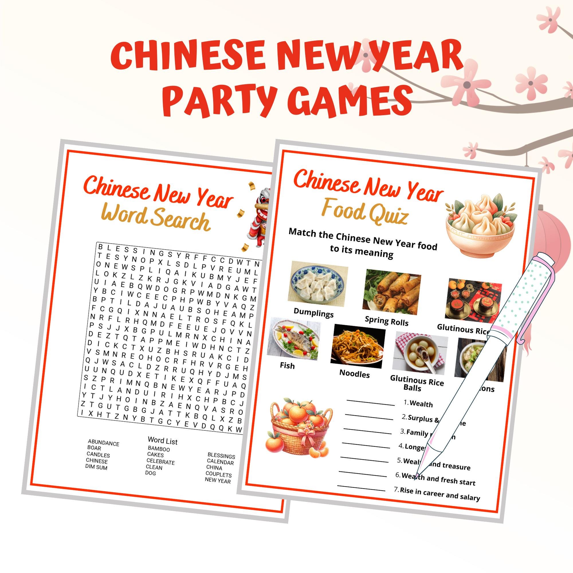 13 Chinese New Year Games Bundle | New Year Printable Games | CNY Games ...