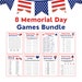 Memorial Day Games Bundle | Memorial Day Party Games | Patriotic Games ...