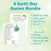 8 Earth Day Games Bundle | Earth Day Party Games for Adults & Kids ...