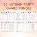 20 Fall Party Games Bundle, Printable Autumn Games, Fun Fall Activities ...