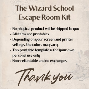 Escape Room for Kids | Printable Escape Room Kit | the Wizard School ...