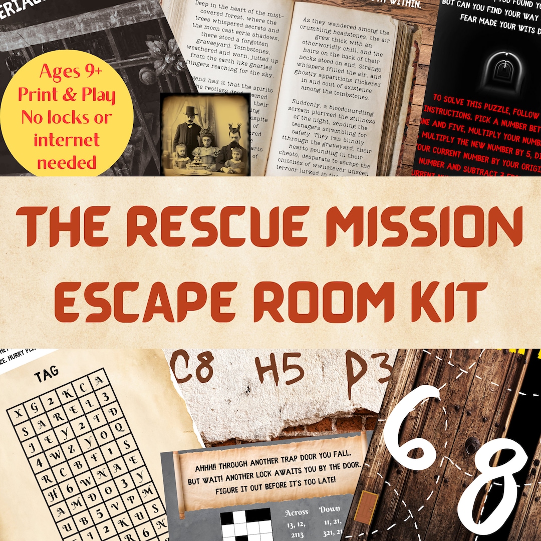 Escape Room for Kids | Printable Escape Room Kit | the Rescue Mission ...