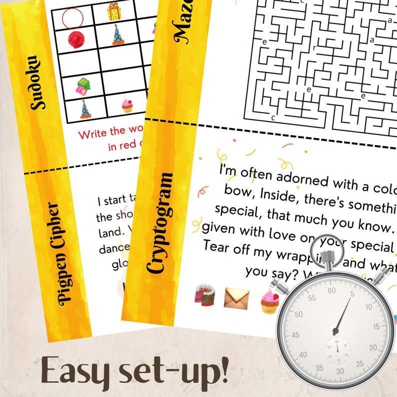 Escape Room for Kids Printable Escape Room Kit the Birthday Escape Room ...