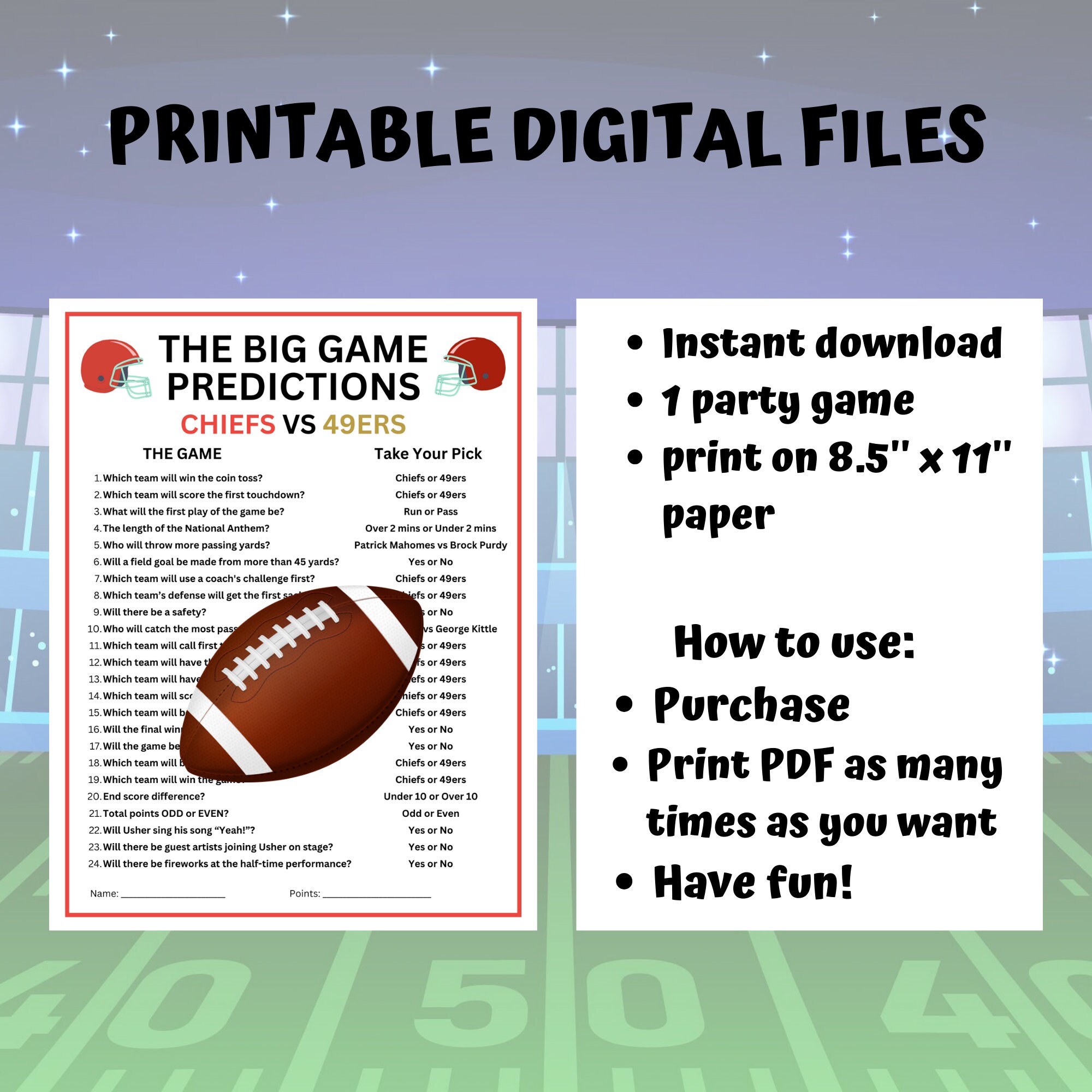 Game Time Predictions Big Game LVIII 2024 Super 58 Game Football 2024 ...