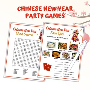 13 Chinese New Year Games Bundle New Year Printable Games - Etsy