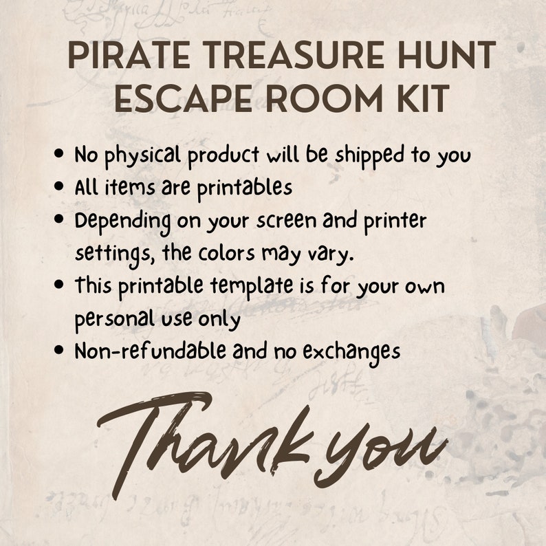 Escape Room for Kids | Printable Escape Room | Pirate Treasure Hunt ...
