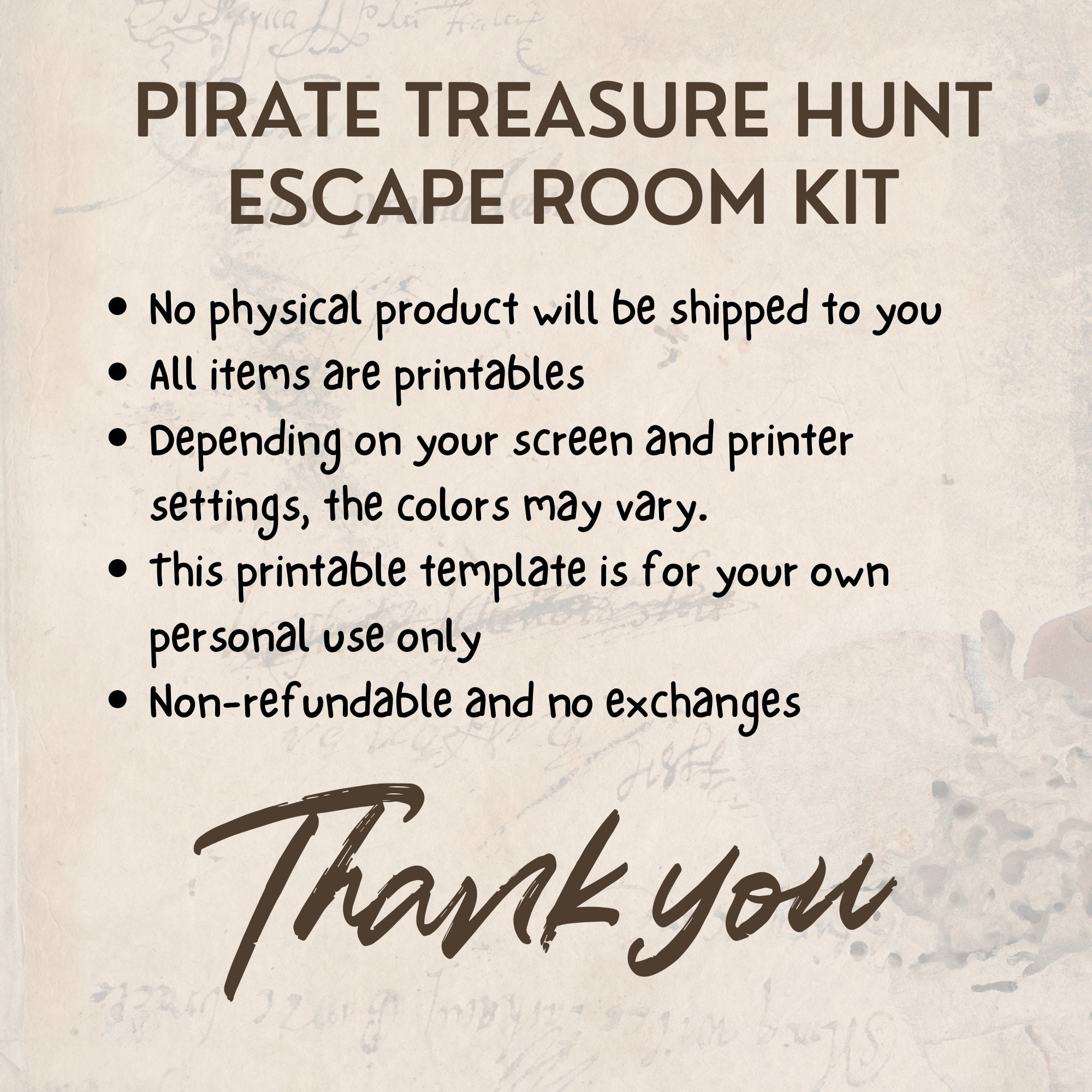 Escape Room for Kids | Printable Escape Room | Pirate Treasure Hunt ...