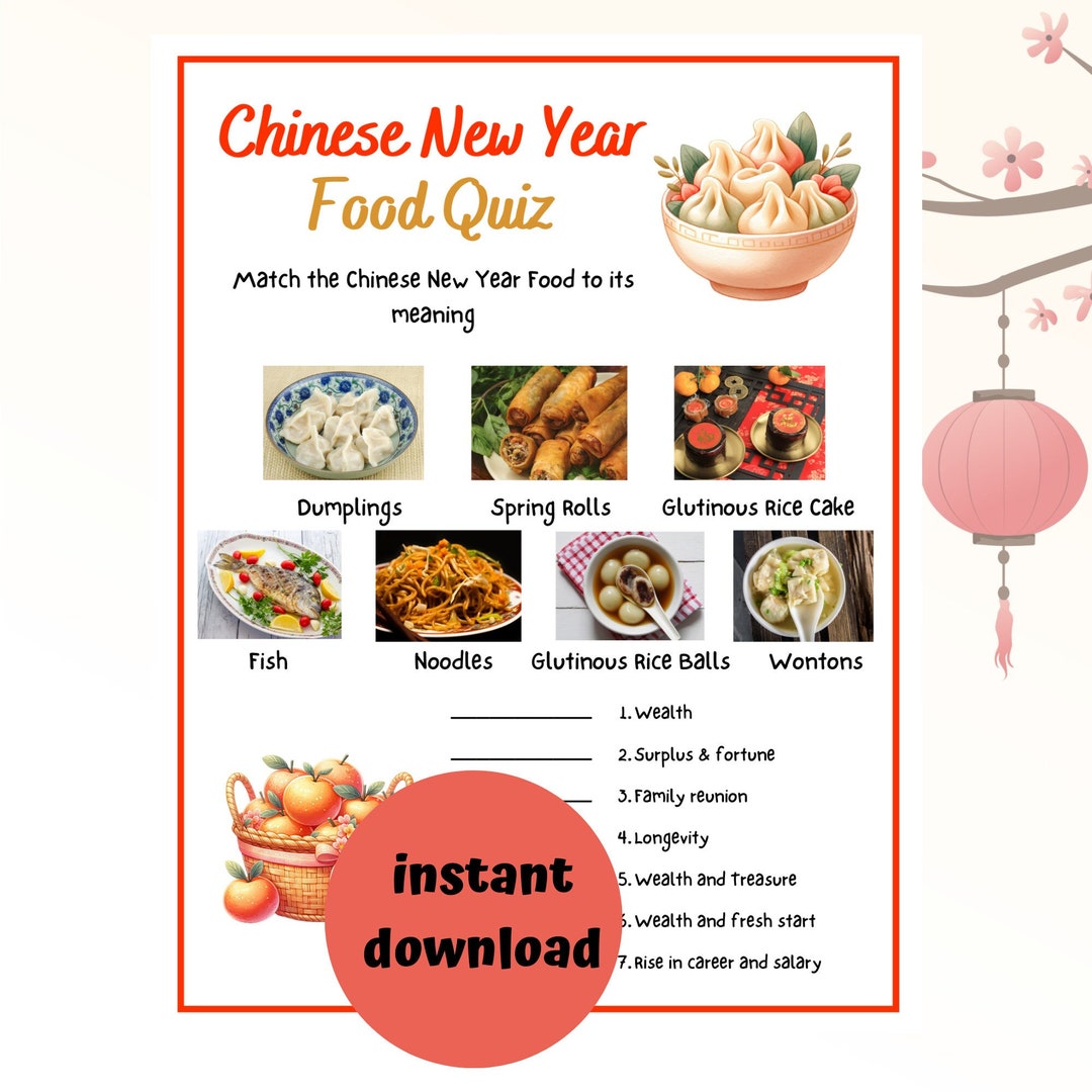 Chinese New Year Food Quiz | New Year Icebreaker Game | Lunar New Year ...