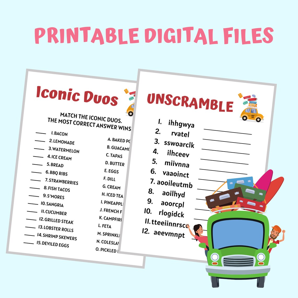 Road Trip Games | Travel Activities | Kids Travel Games | Games for Car ...