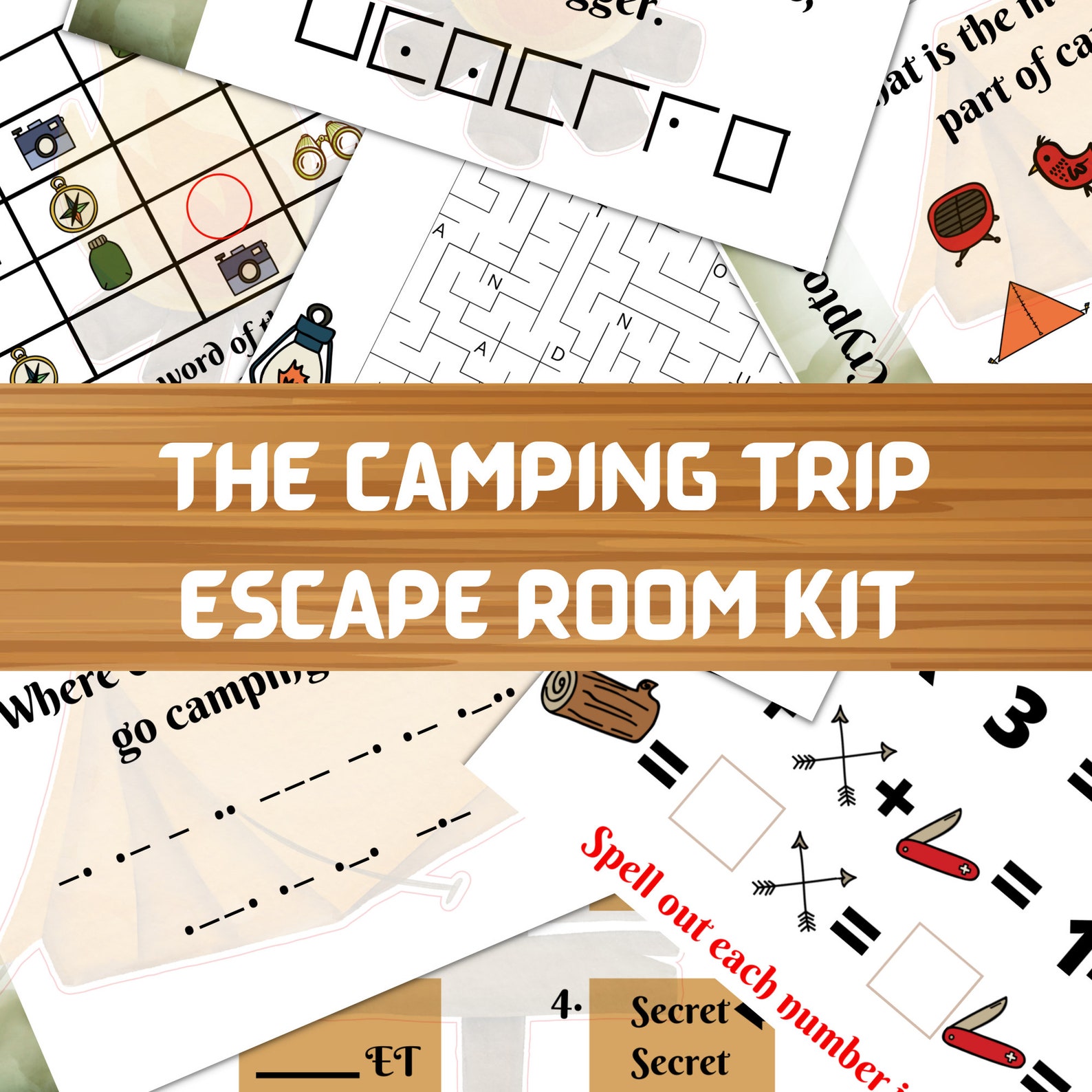 Escape Room for Kids | Printable Escape Room Kit | the Camping Trip ...
