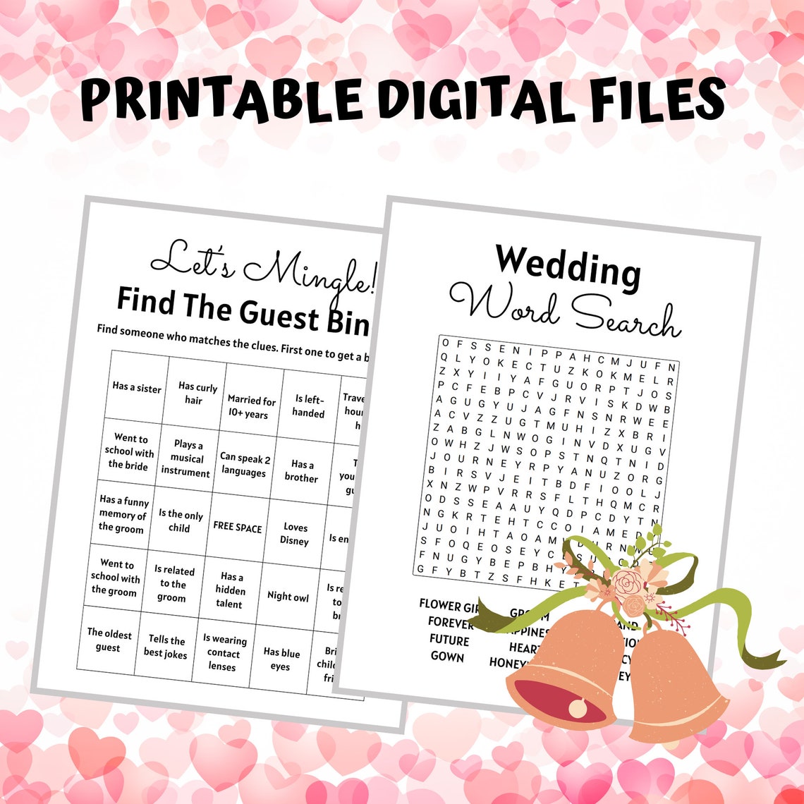 Editable Wedding Table Games Bundle Editable Wedding Rehearsal Games ...