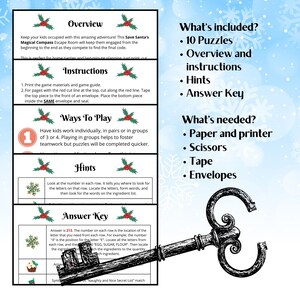 Christmas Escape Room for Kids, Printable Escape Room Kit, Christmas ...