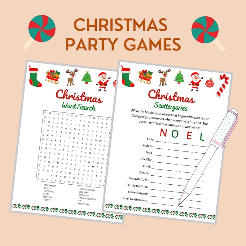 16 Christmas Games Bundle | Christmas Party Games | Christmas Games for ...