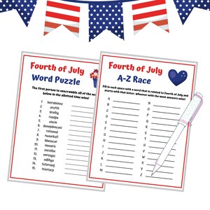 10 Fourth of July Games Bundle | Independence Day | Patriotic Games ...