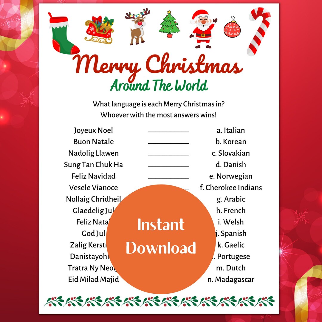 Merry Christmas Around the World Trivia | Christmas Games | Fun ...