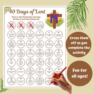 40 Days of Lent Countdown Calendar | Kids Lent Activity | Lenten ...