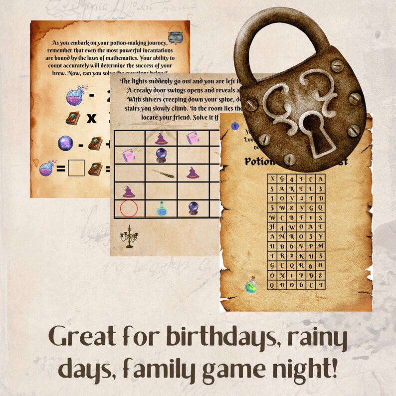 Escape Room for Kids | Printable Escape Room Kit | the Wizard School ...