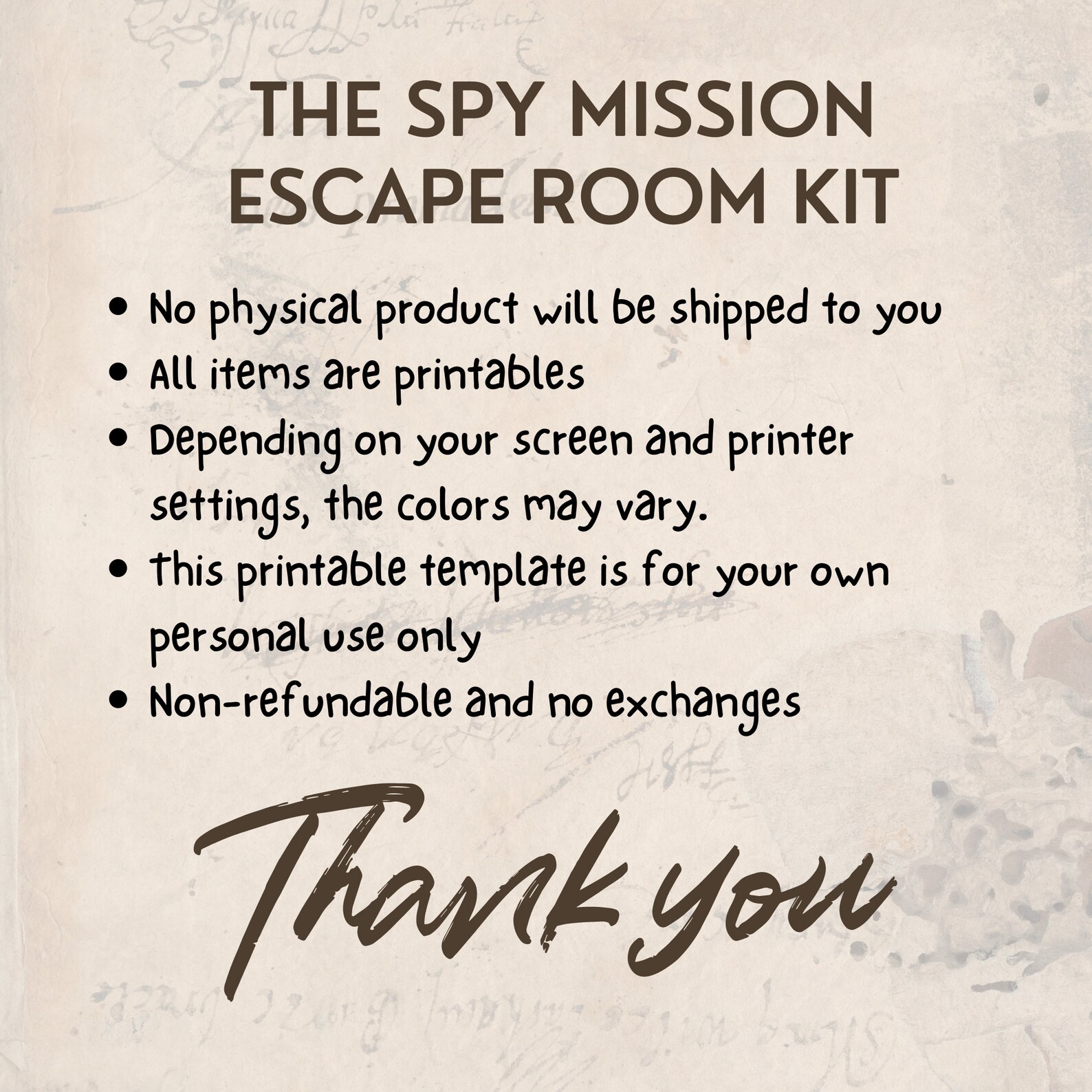 Spy Escape Room for Kids | the Spy Mission Escape Room | Printable DIY ...
