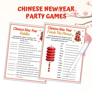 13 Chinese New Year Games Bundle New Year Printable Games - Etsy