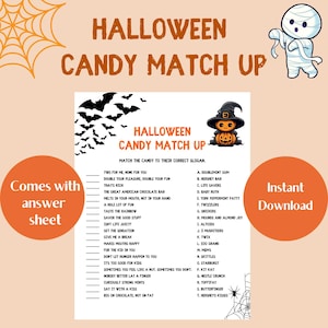 Halloween Candy Match Game, Halloween Trivia, Halloween Party Games ...