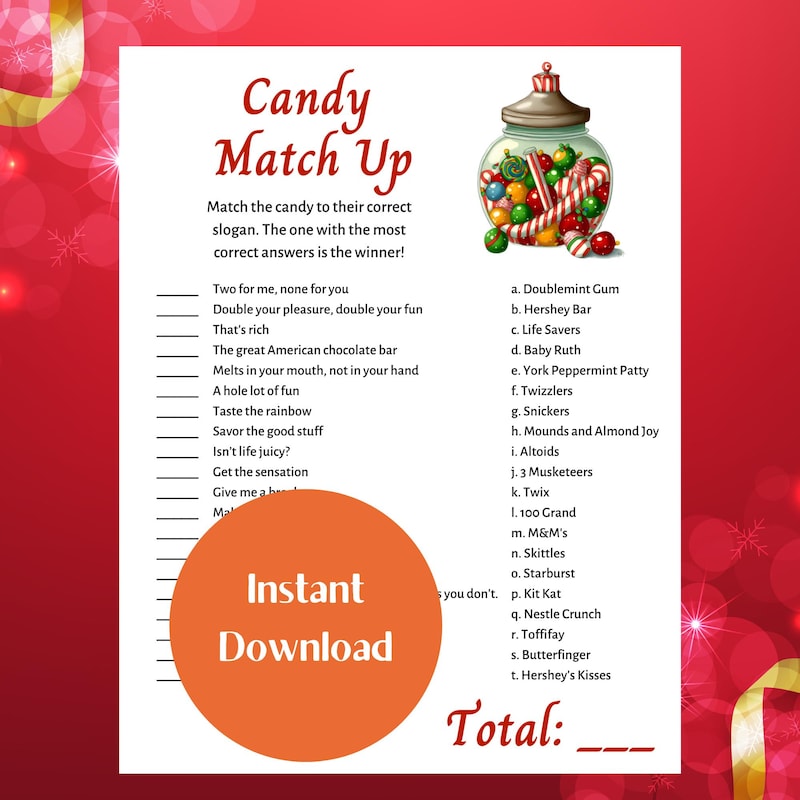 Candy Paper Games - Etsy