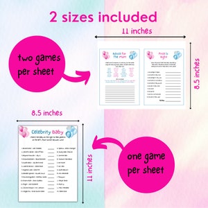 25 Gender Reveal Games | Printable Gender Reveal Party Games | Baby Shower Games | Gender Reveal ...