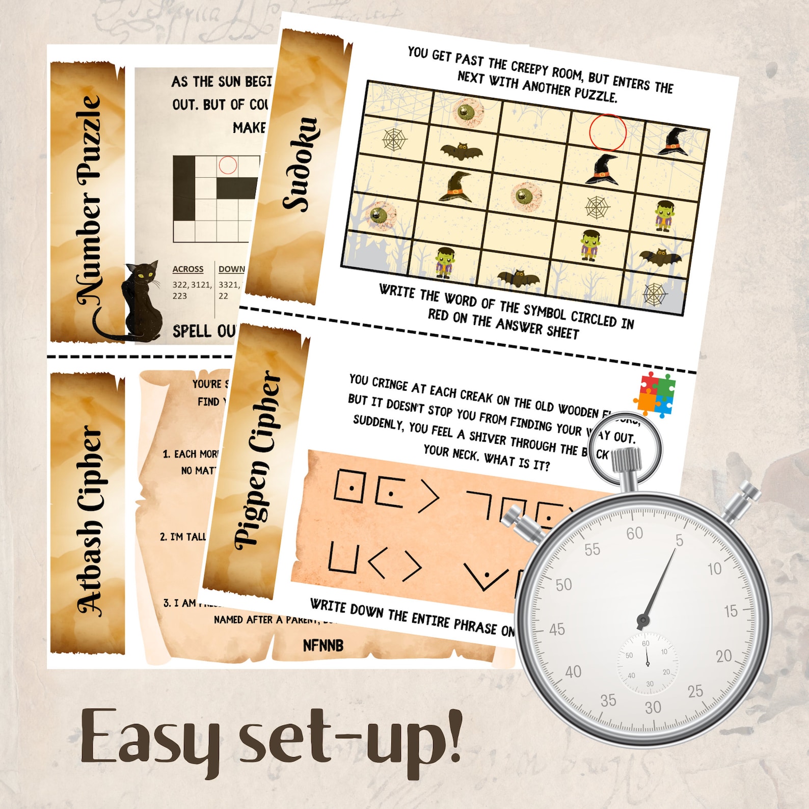 Escape Room for Kids | Printable Escape Room Kit | the Haunted House ...