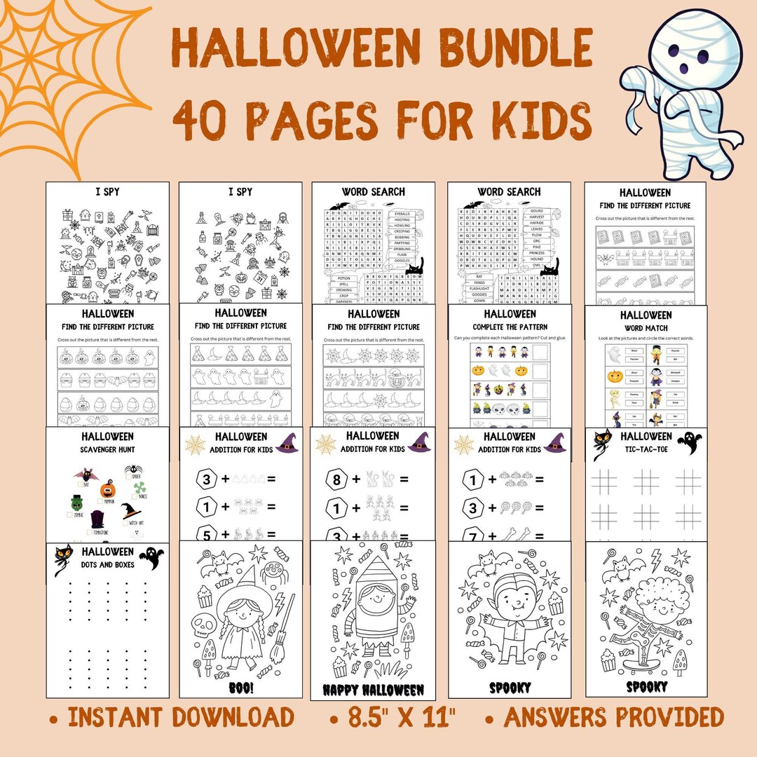 40 Halloween Printables, Halloween Preschool Kindergarten, Halloween ...