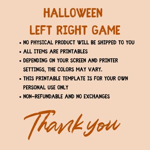 Left Right Game Halloween Printable, Halloween Work Party, Pass the ...