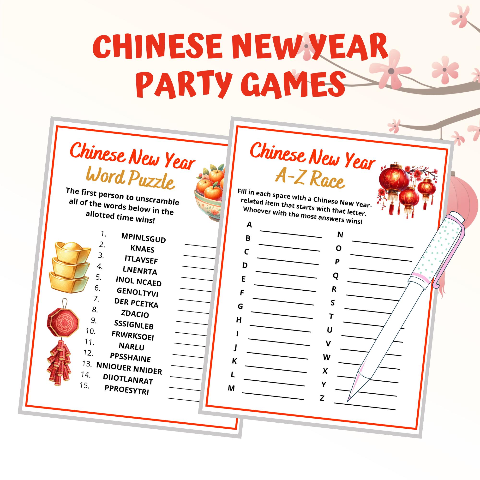 13 Chinese New Year Games Bundle | New Year Printable Games | CNY Games ...