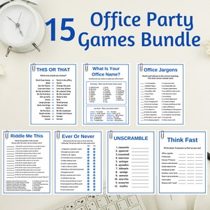 Office Party Games Bundle | Work Party Games for Team Building | Staff ...