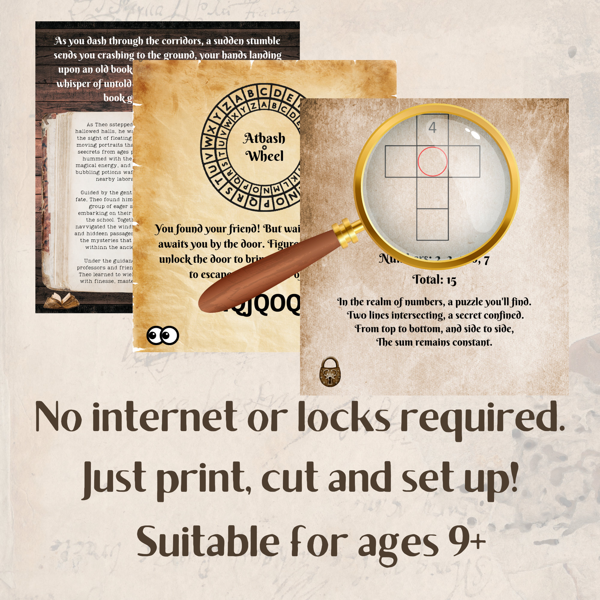 Escape Room for Kids | Printable Escape Room Kit | the Wizard School ...