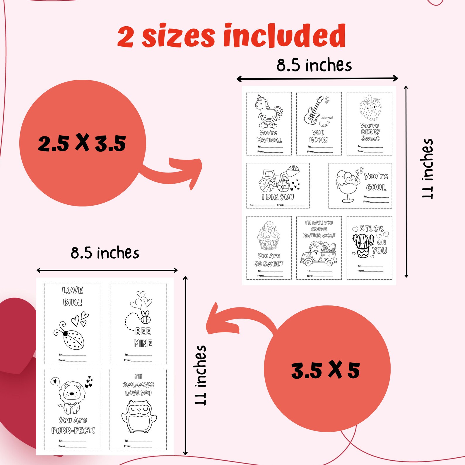 Valentine’s Coloring Cards | Kids Valentines | Printable Valentine’s ...