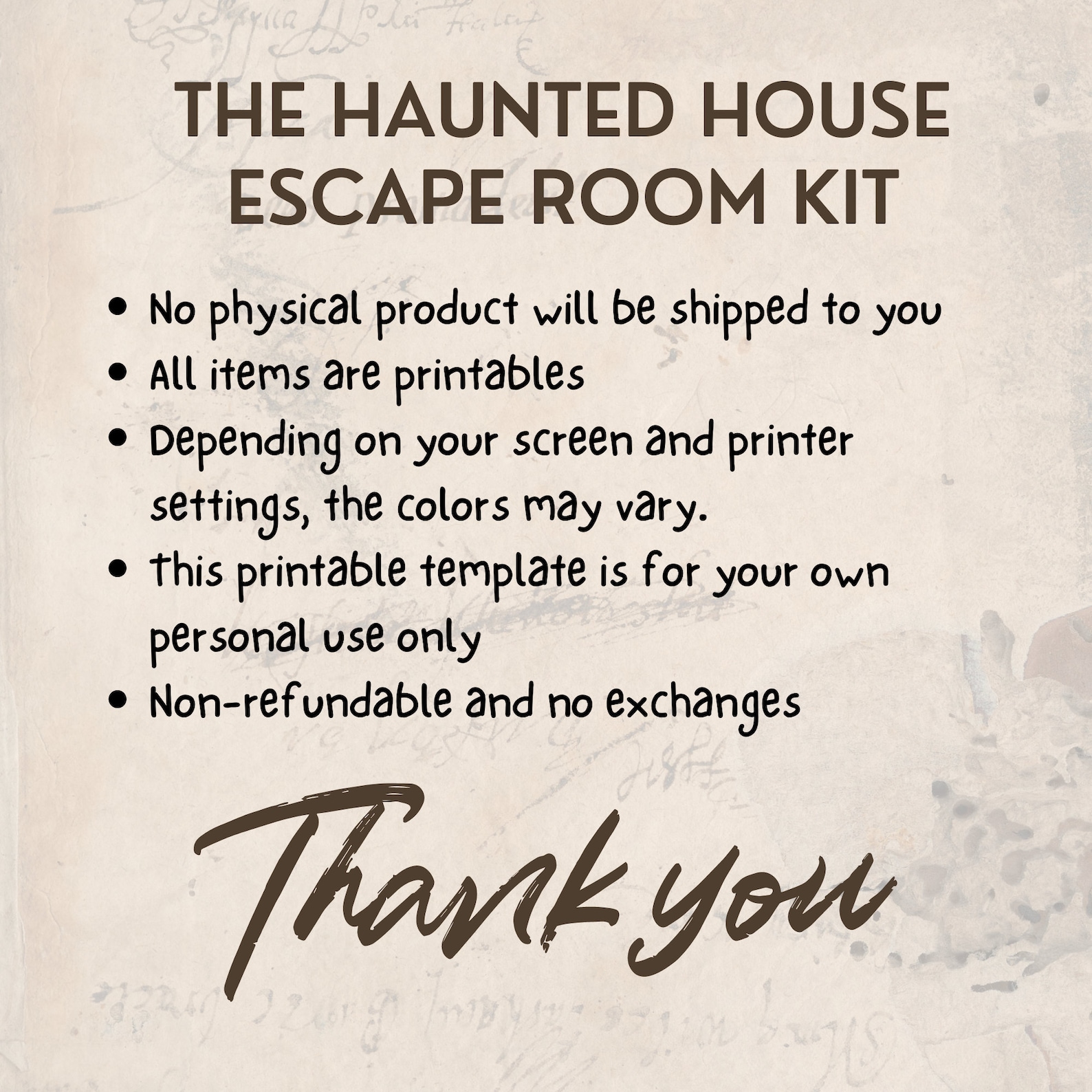 Escape Room for Kids | Printable Escape Room Kit | the Haunted House ...