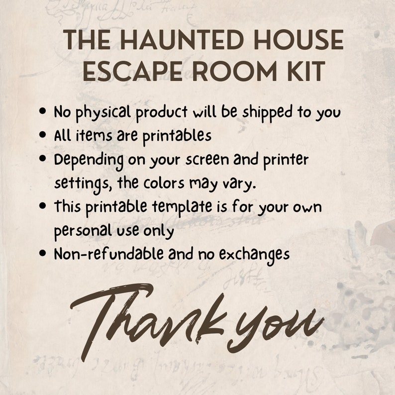 Escape Room for Kids | Printable Escape Room Kit | the Haunted House ...