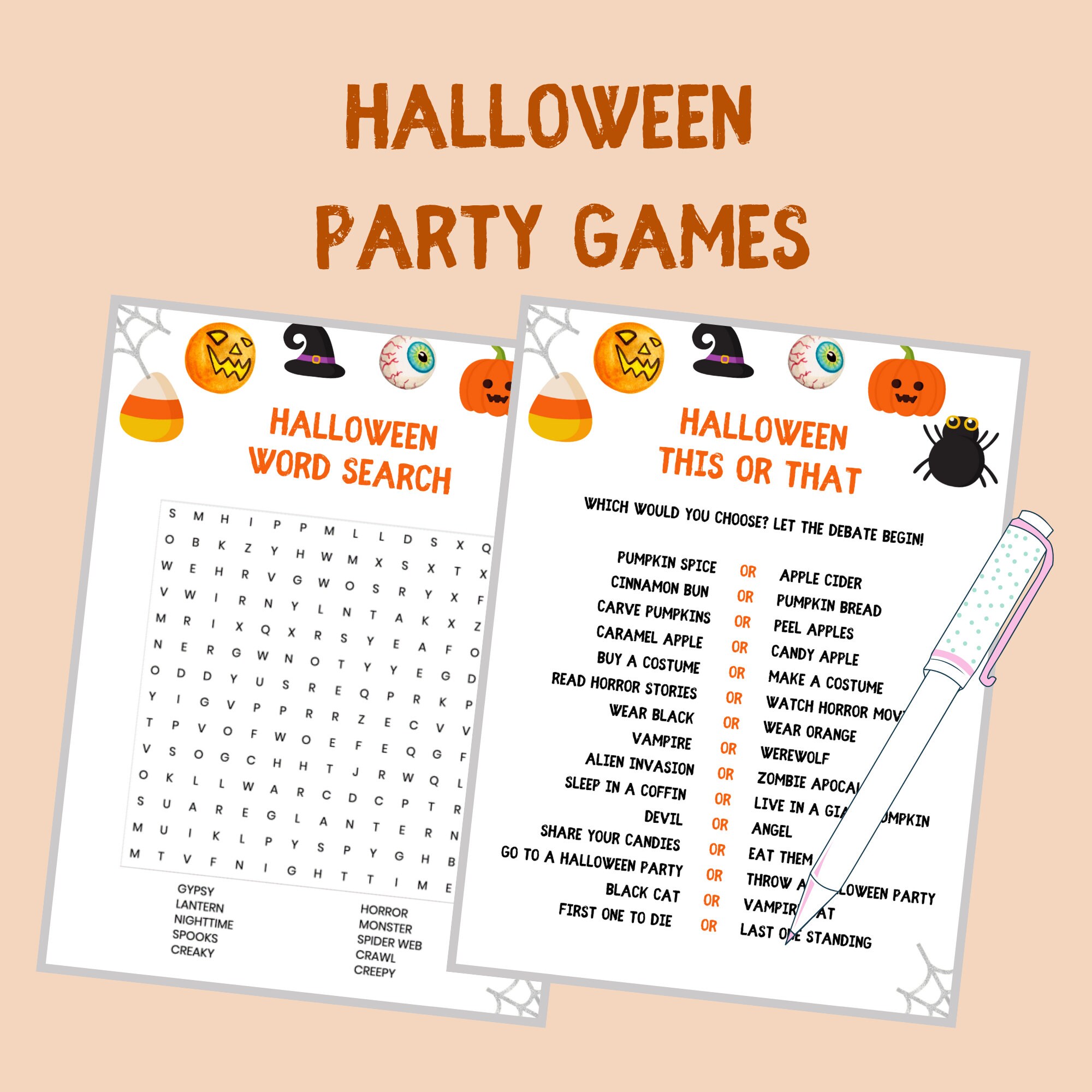 15 Halloween Games Bundle Halloween Party Games Halloween Games ...